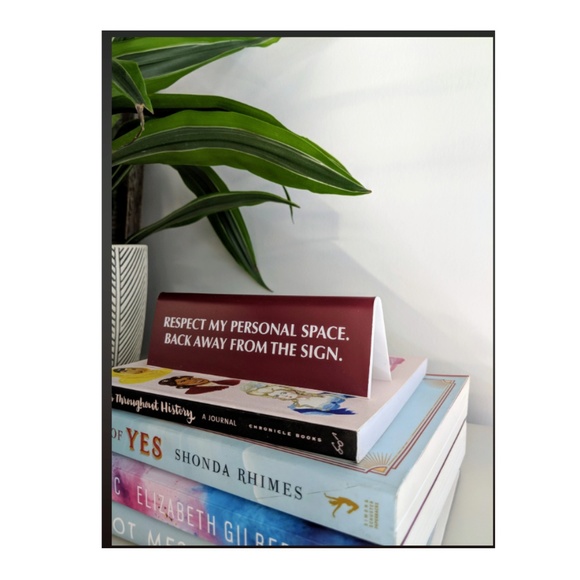 GetBullish | Office | Respect My Personal Space Fuchsia Pink Desk Sign ...